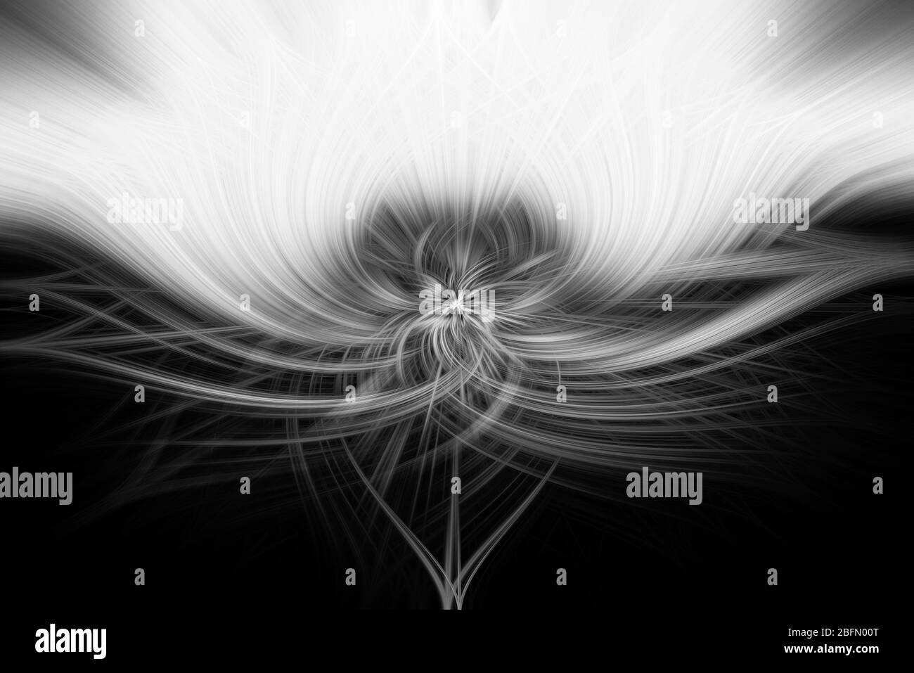 black white swirl effect, digital effect Stock Photo - Alamy
