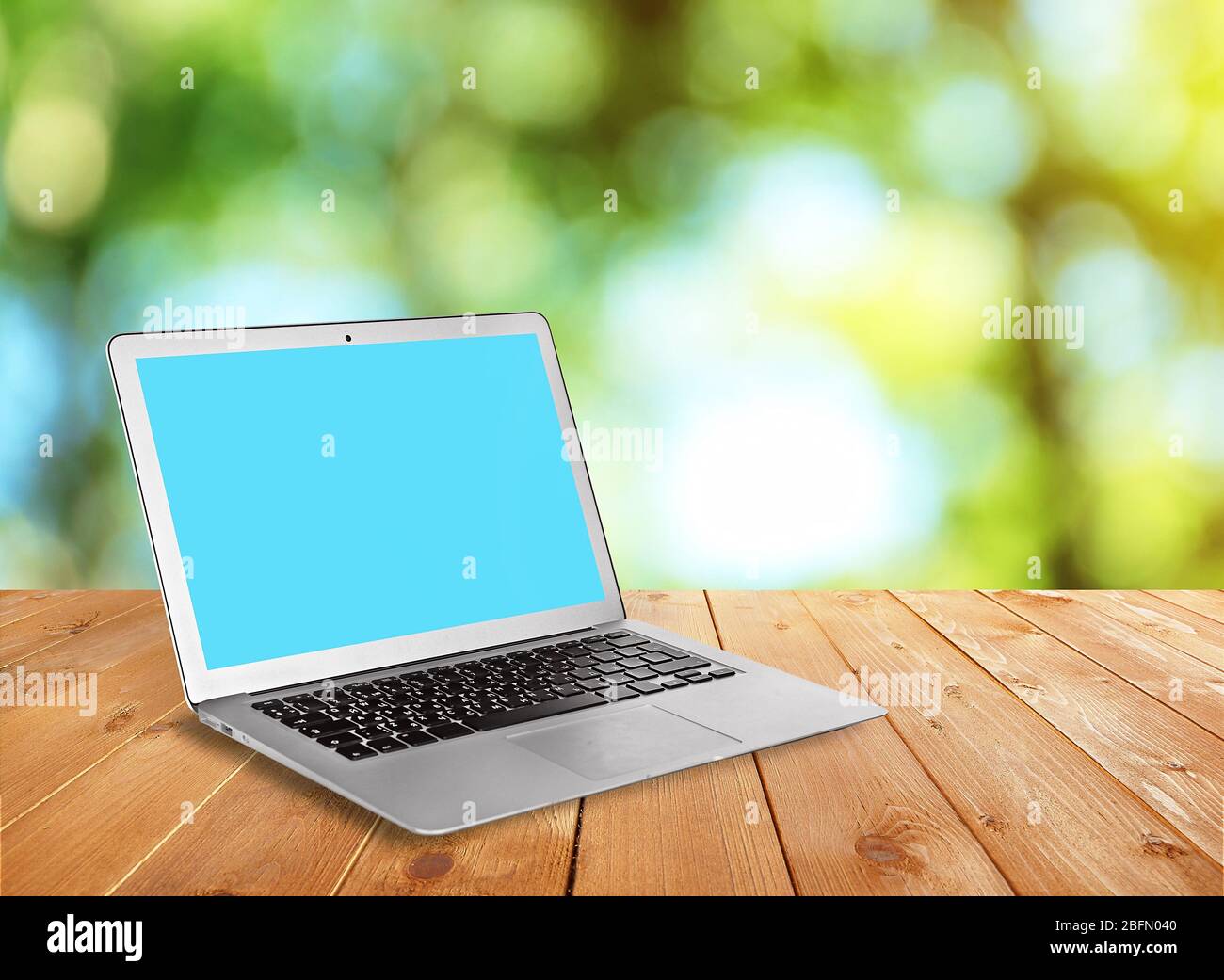 Laptop and natural backdrop hi-res stock photography and images - Alamy
