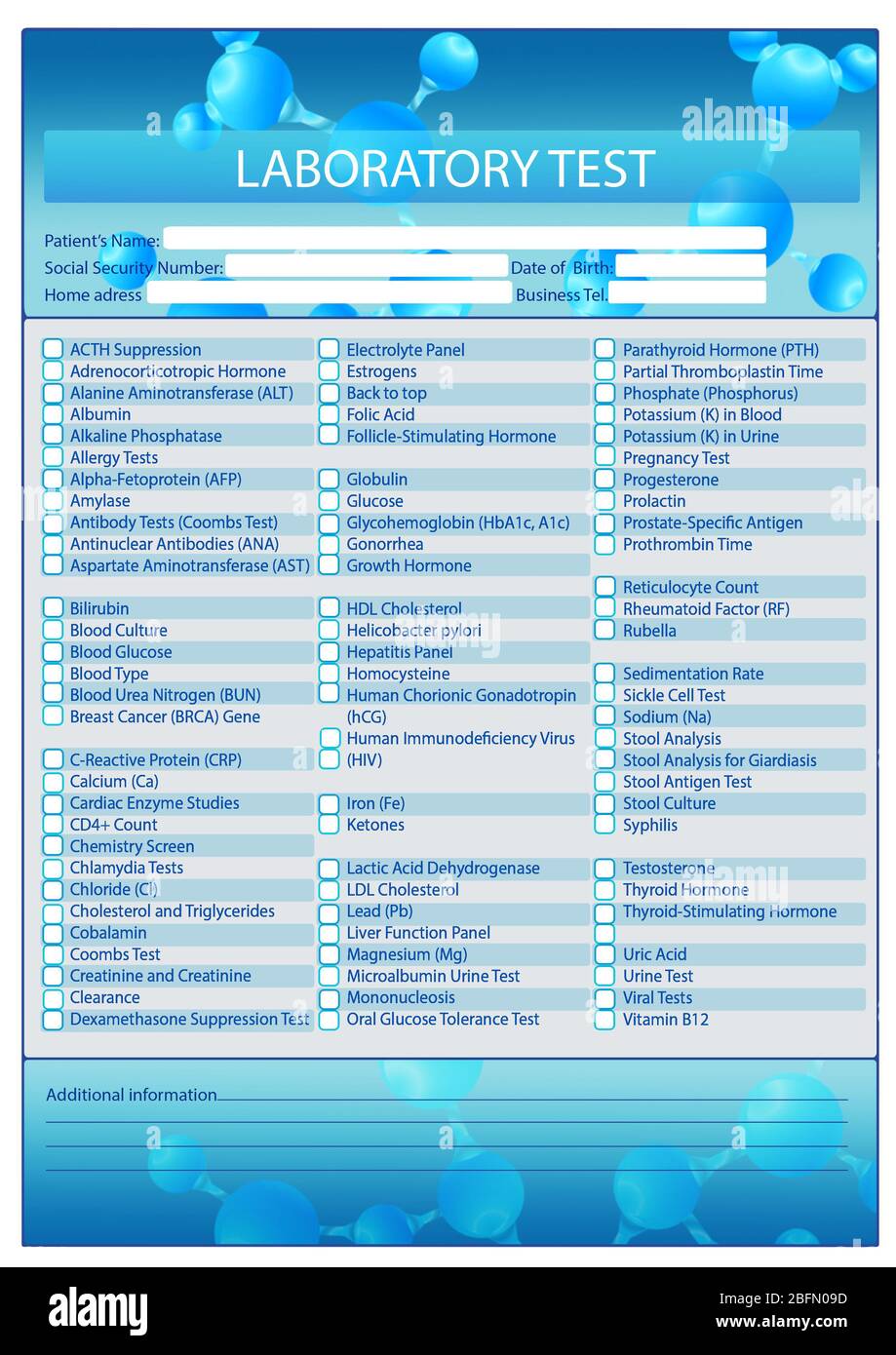 Health benefit form Cut Out Stock Images & Pictures - Alamy