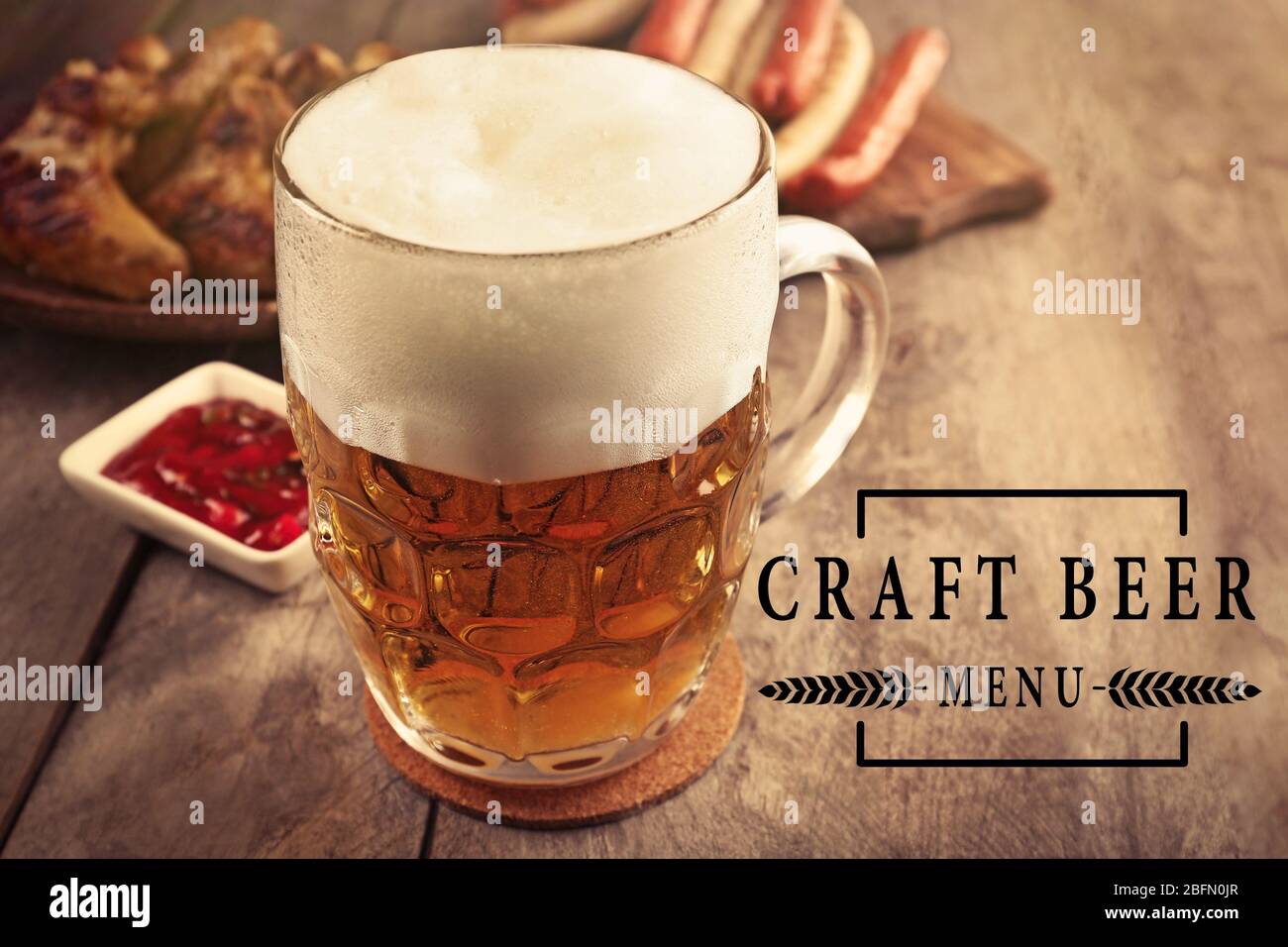 Exclusive fresh craft beer Stock Photo - Alamy