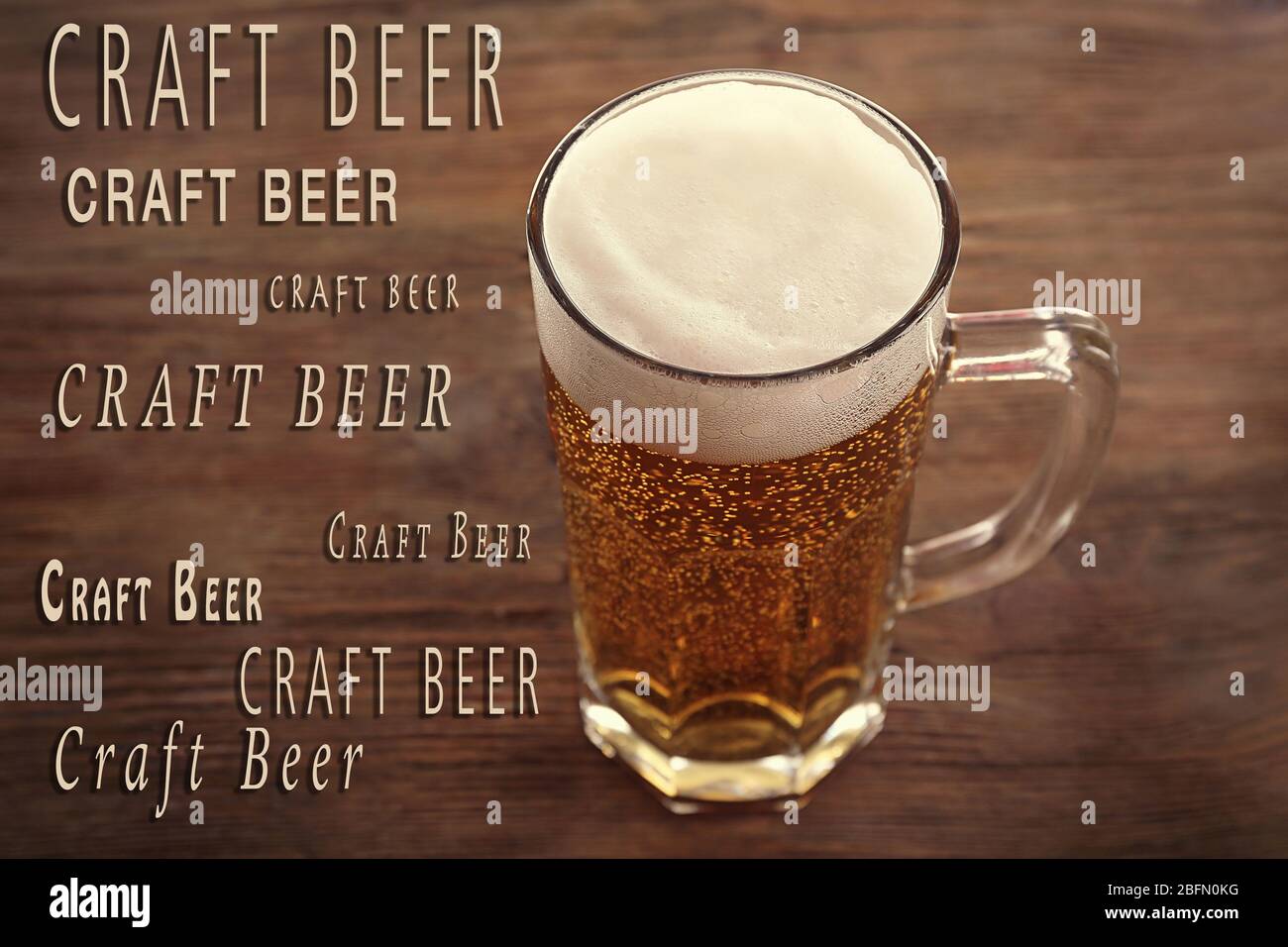 Exclusive fresh craft beer Stock Photo - Alamy