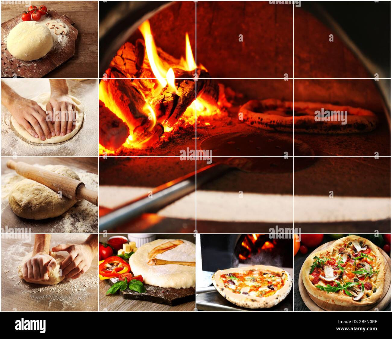 Collage image pizza hi-res stock photography and images - Alamy