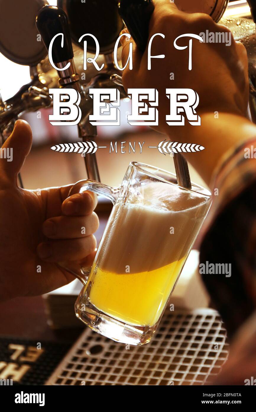 Exclusive fresh craft beer Stock Photo - Alamy