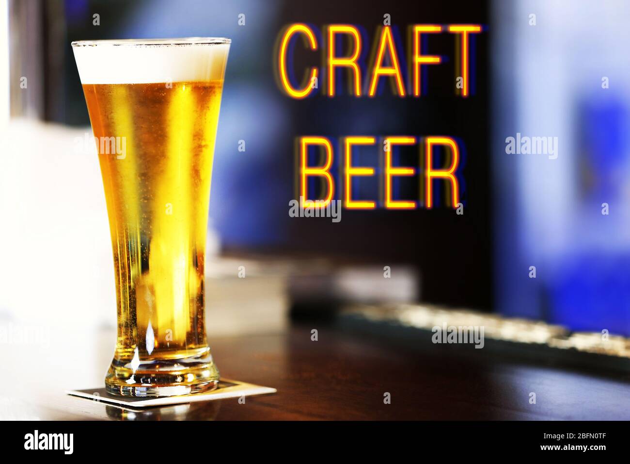 Exclusive fresh craft beer Stock Photo - Alamy
