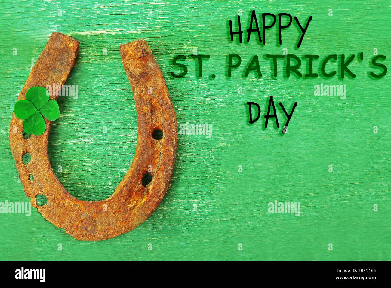 St. Patricks Day. Lucky horseshoe Stock Photo - Alamy