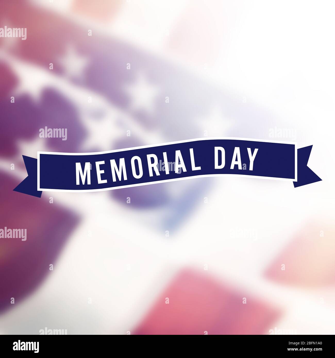Memorial Day sign on USA flag background Stock Photo - Alamy