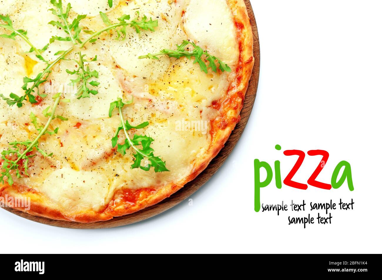 Pizza full of cheese isolated on white background, close up Stock Photo ...