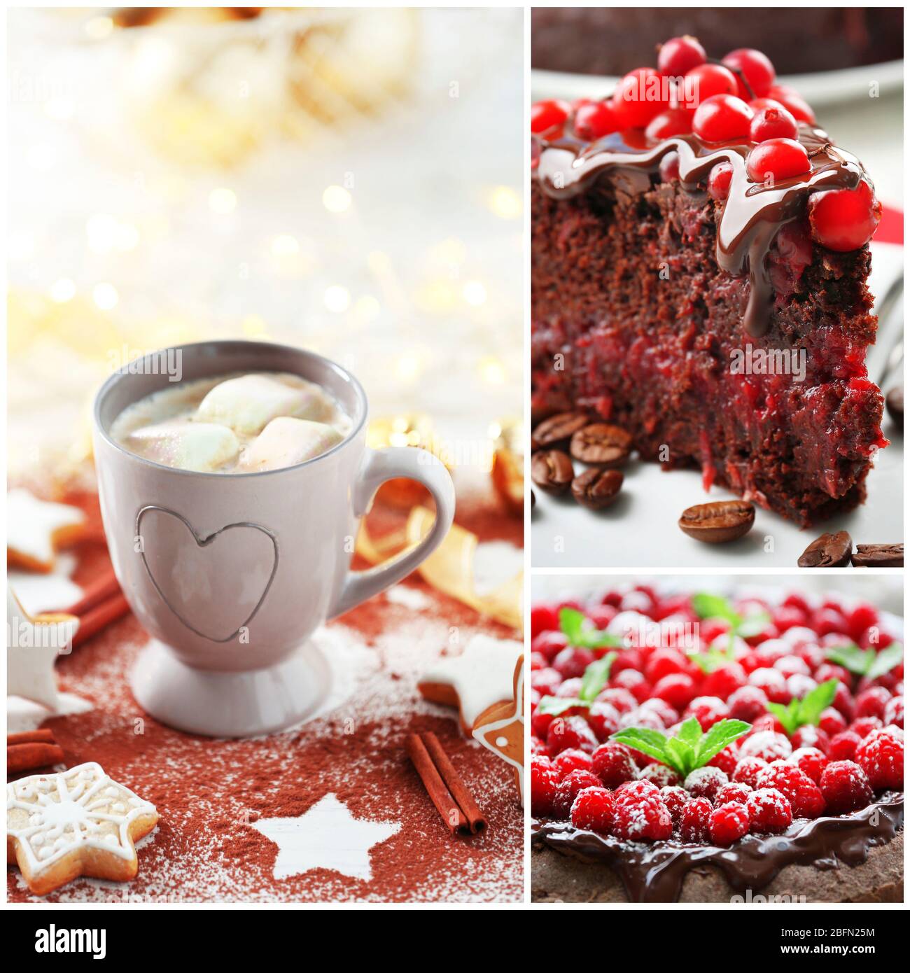 Coffee, themed collage Stock Photo - Alamy