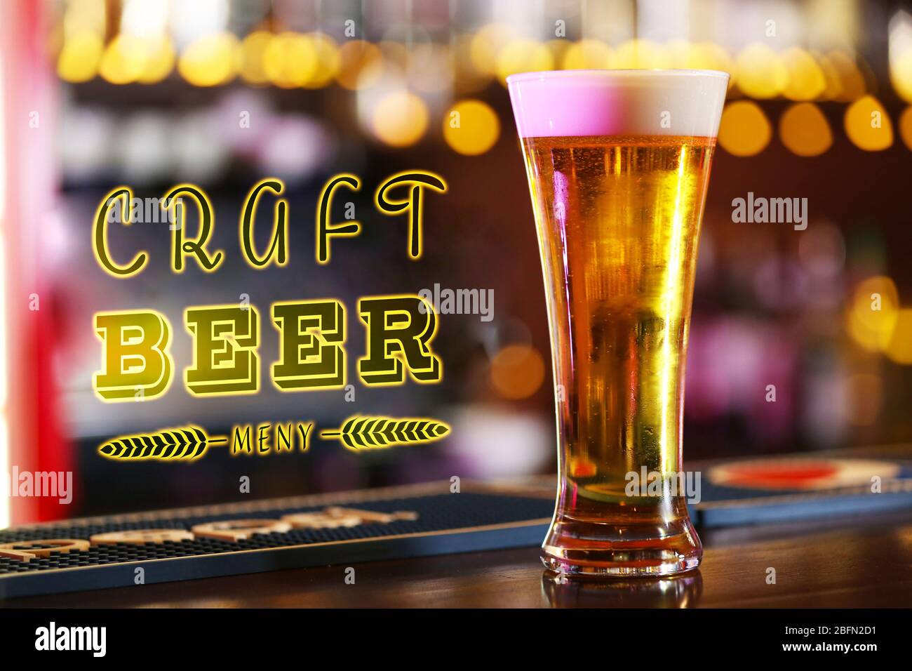 Exclusive fresh craft beer Stock Photo - Alamy