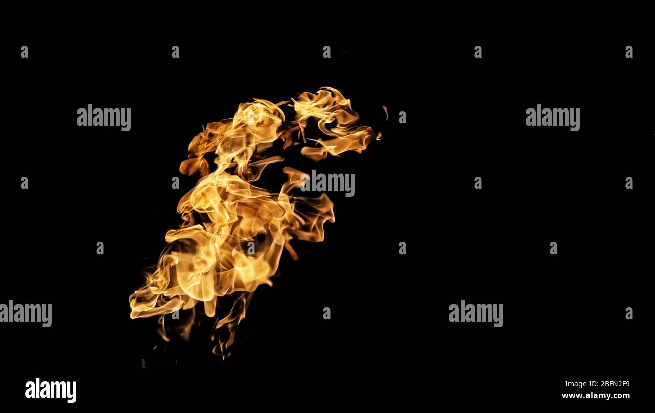 Fire flames on black background. fire on black background isolated ...