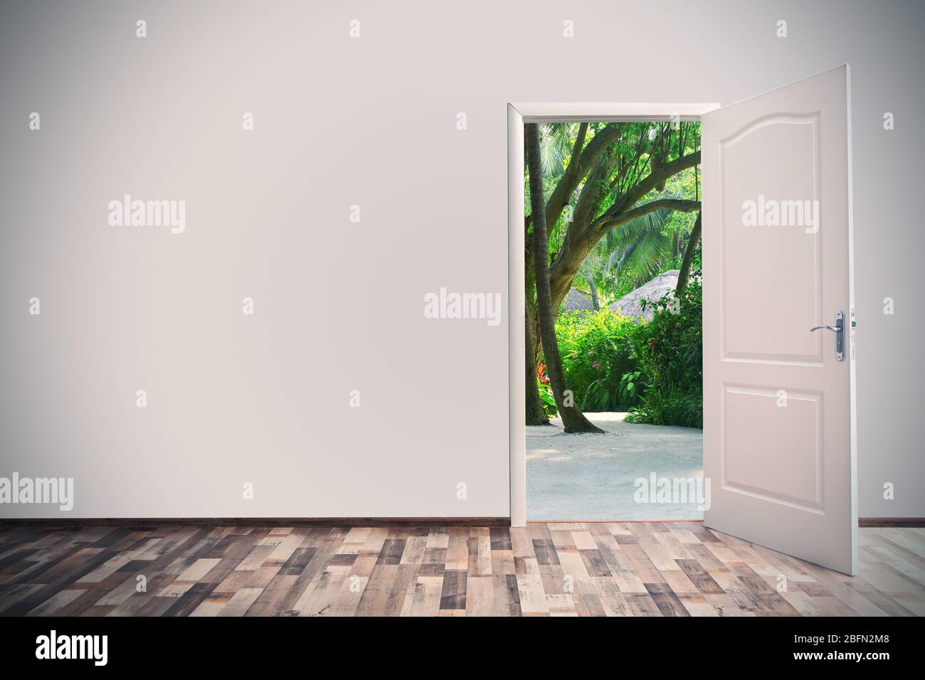 Open door leading to garden hi-res stock photography and images - Alamy