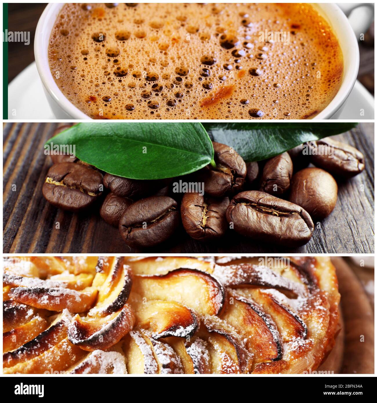 Coffee, themed collage Stock Photo - Alamy