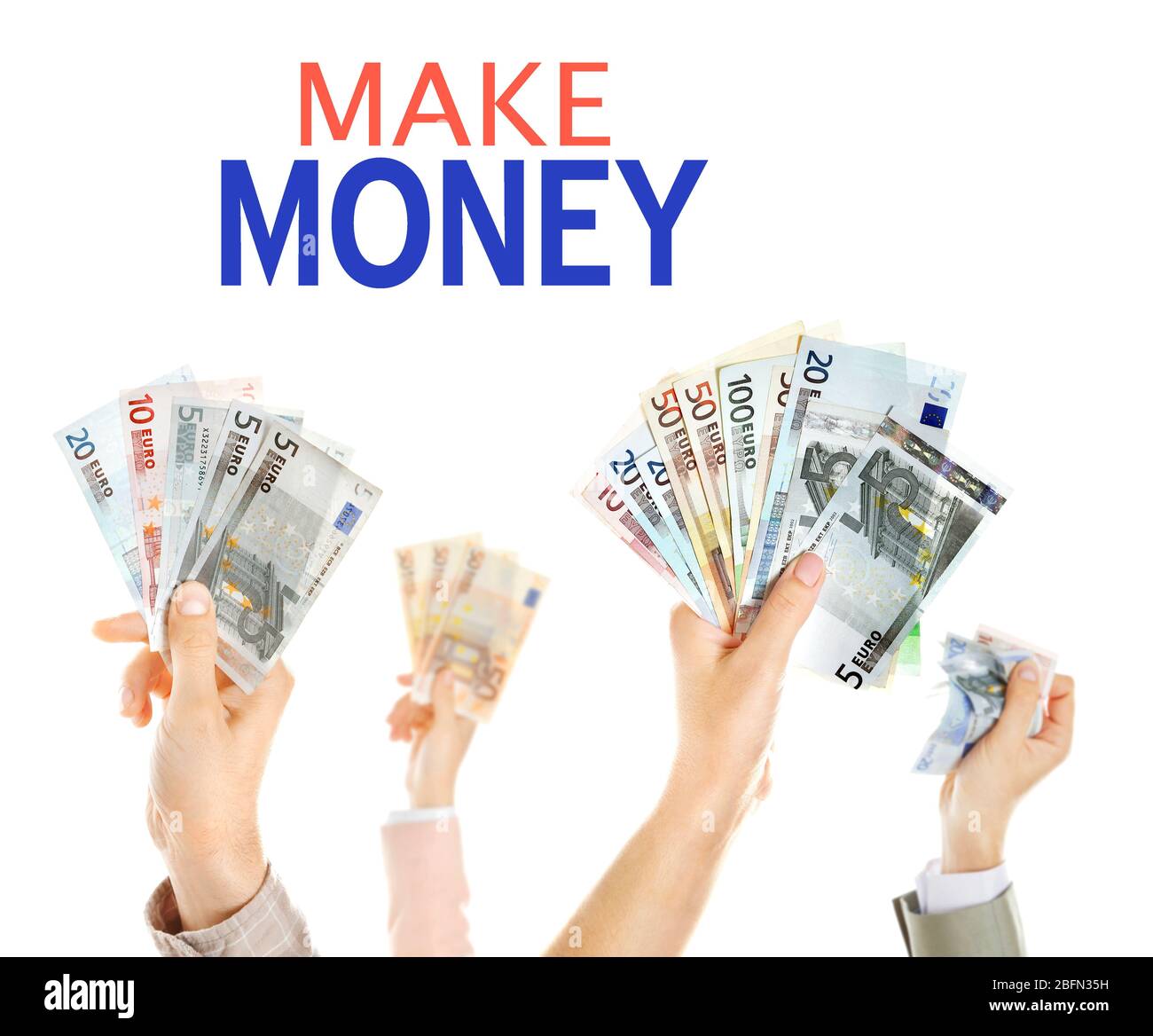 Hands with money isolated on white Stock Photo - Alamy