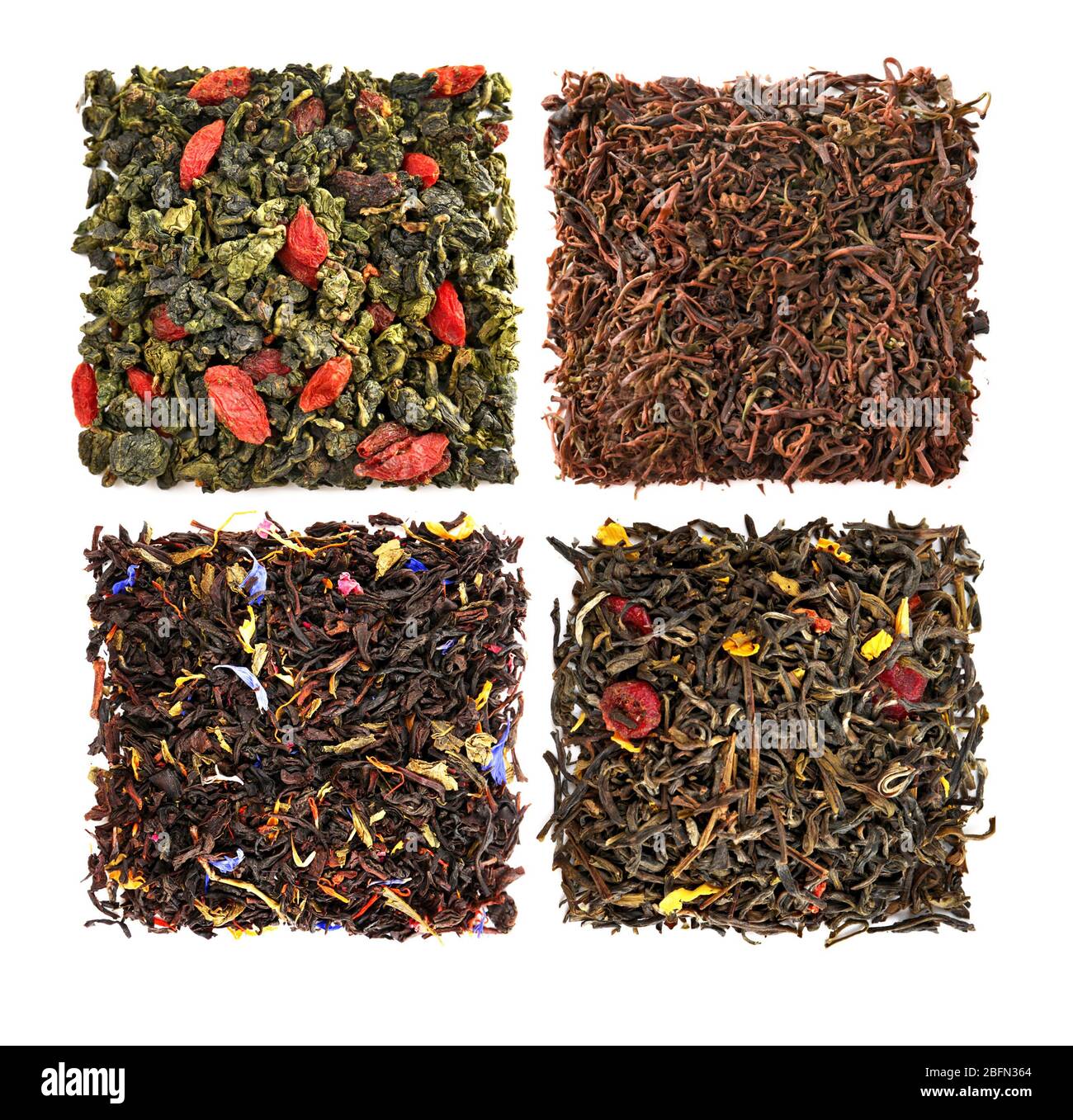 Set of different tea isolated on white Stock Photo - Alamy