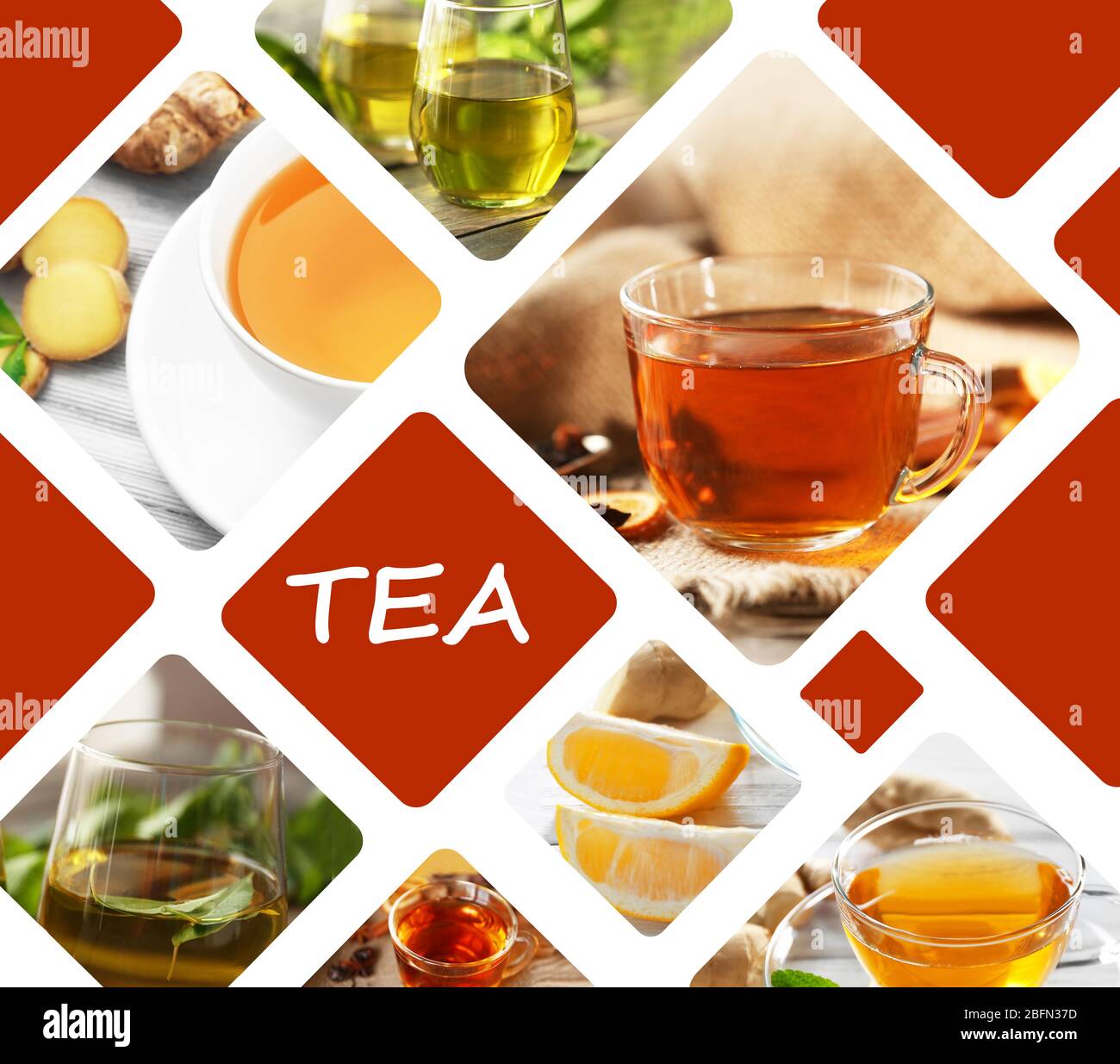 Set of different tea Stock Photo - Alamy