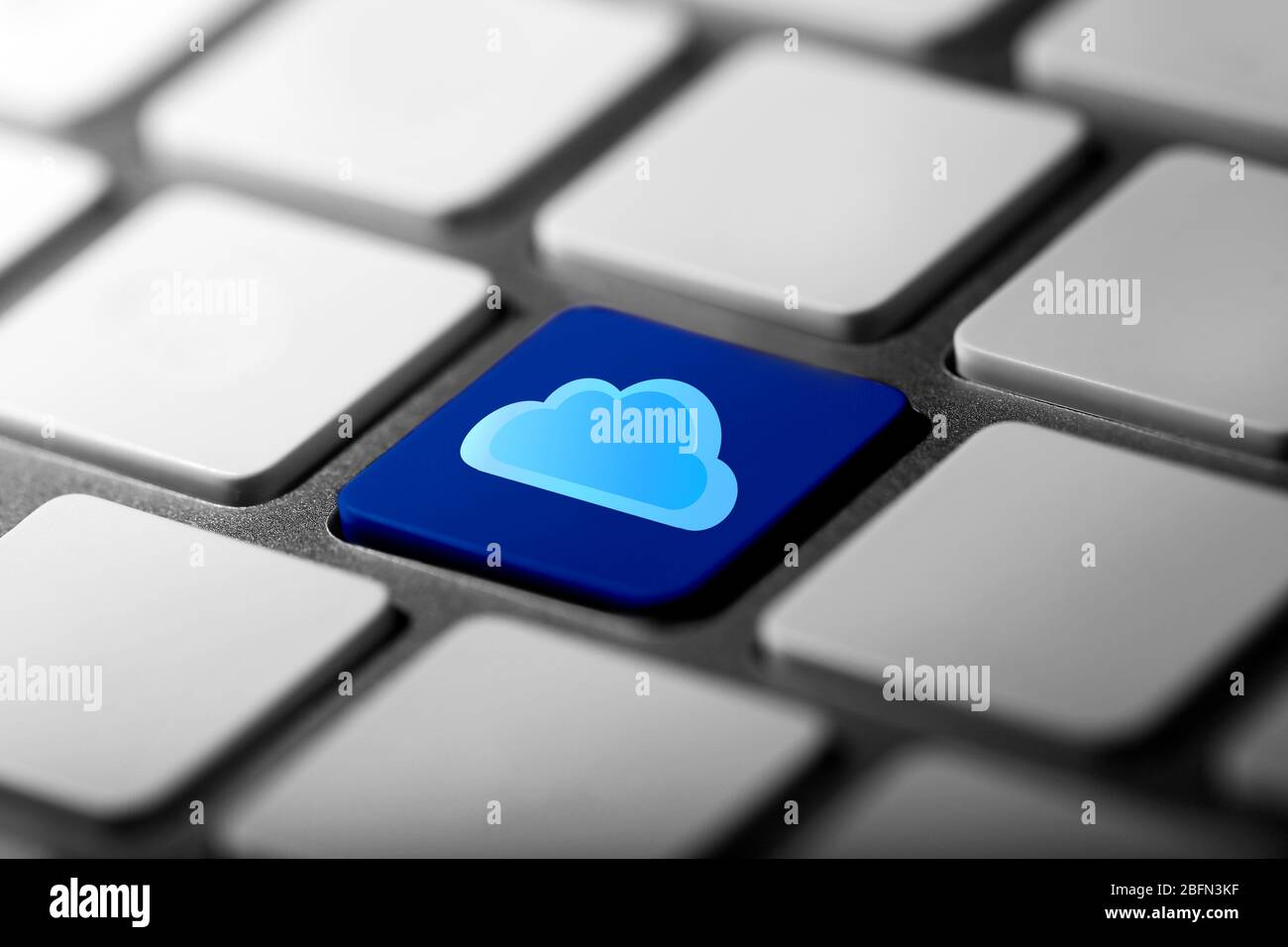 Cloud on computer keyboard. Cloud storage concept Stock Photo - Alamy
