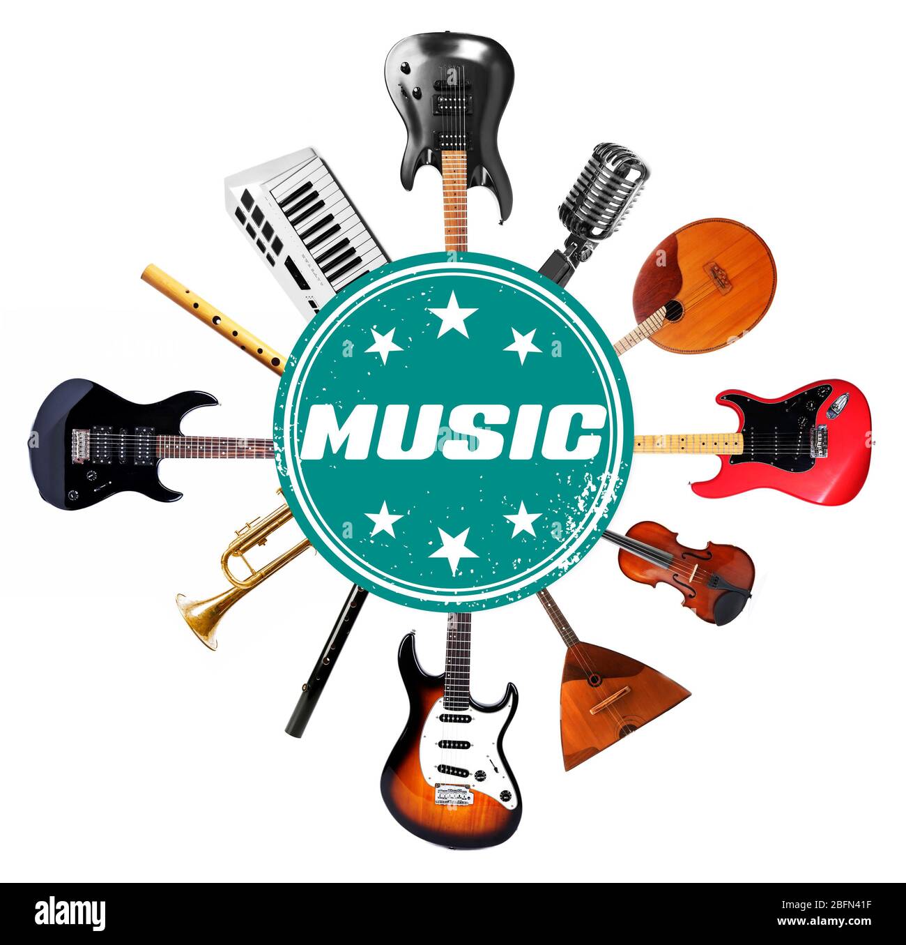 Musical Instruments Collage High Resolution Stock Photography and ...