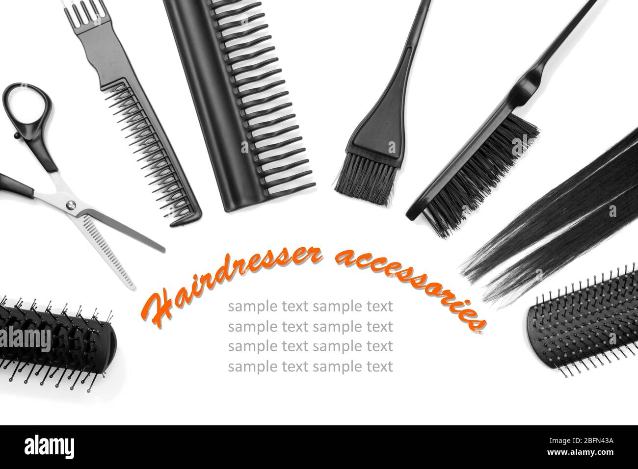 Professional hairdresser tools isolated on white Stock Photo - Alamy