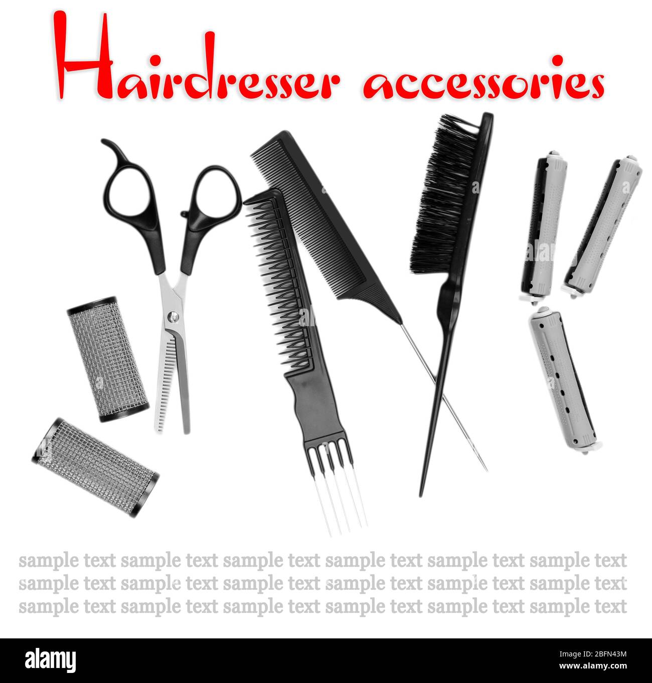 Professional hairdresser tools isolated on white Stock Photo - Alamy