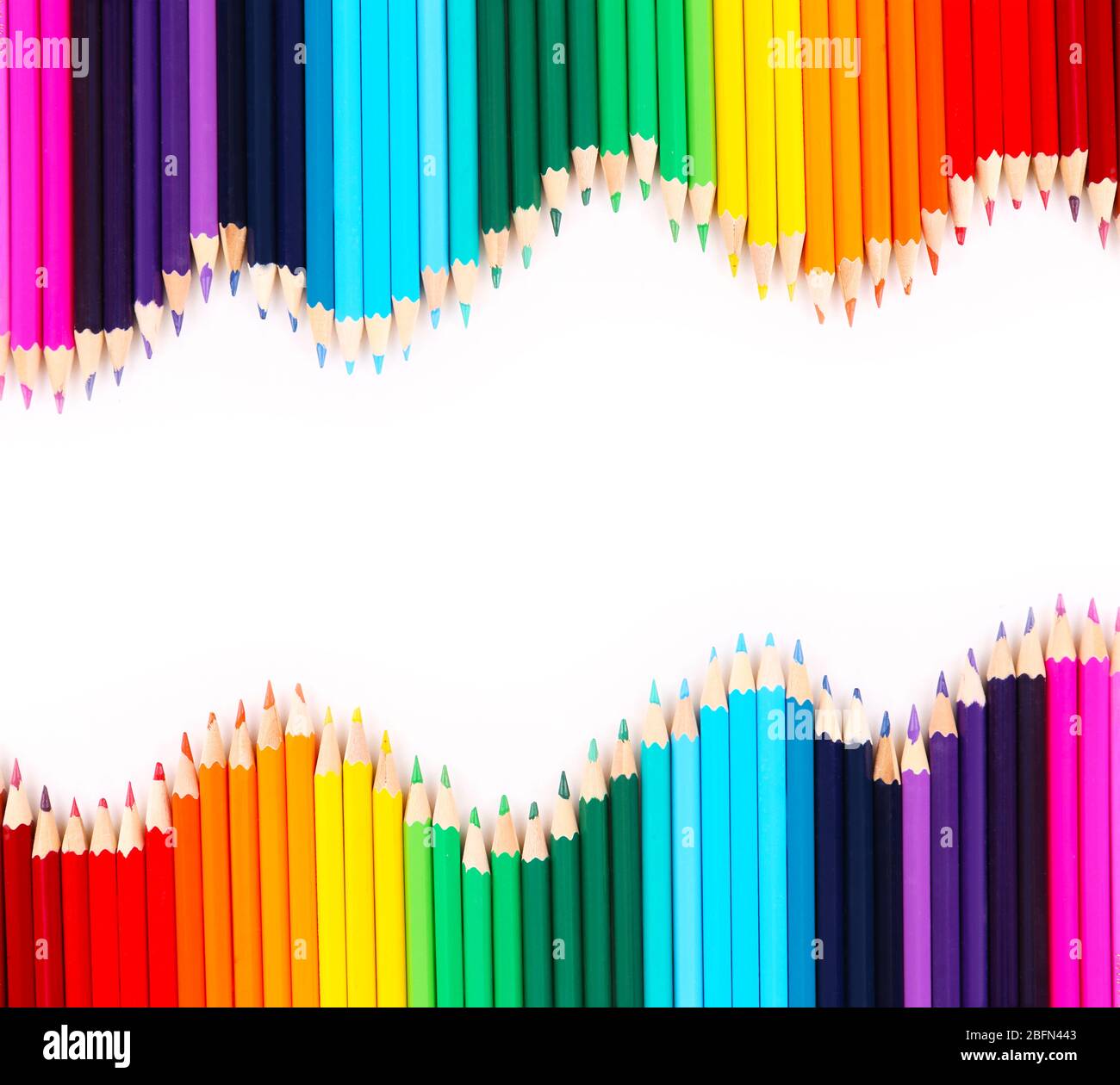 Colorful pencil crayons, Back to School concept Stock Photo - Alamy