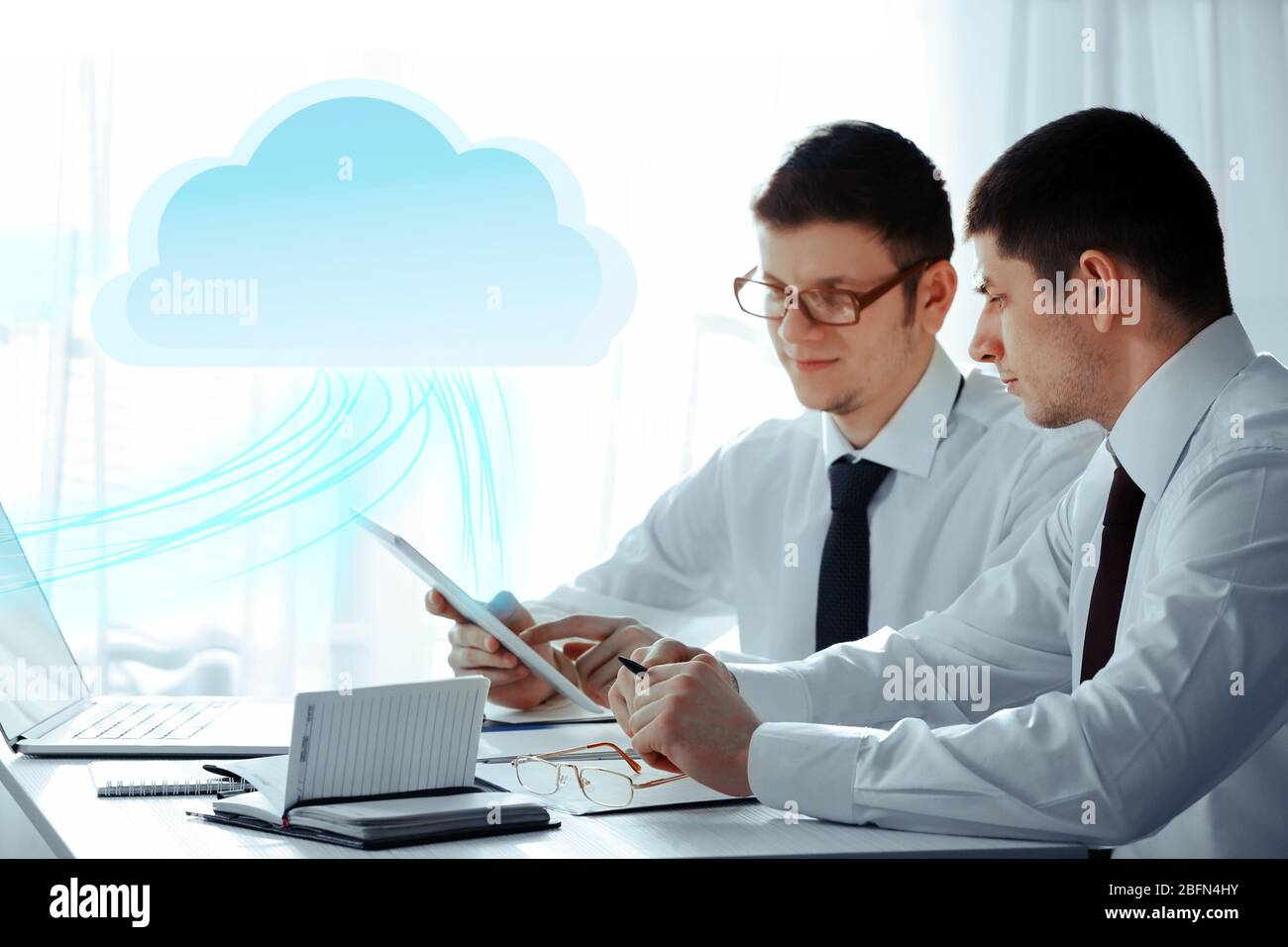 Business team at office. Cloud computing and technology concept Stock ...