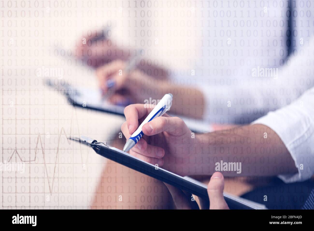 Financial analysis with charts. Concept of modern business technology ...