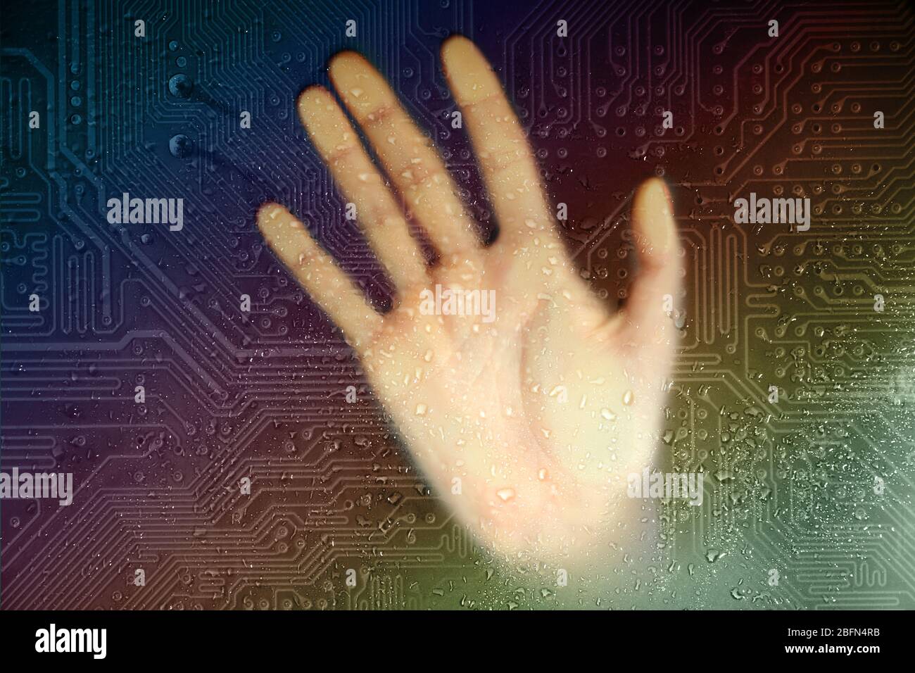 Future technology concept integrates electronics and bio-technologies ...