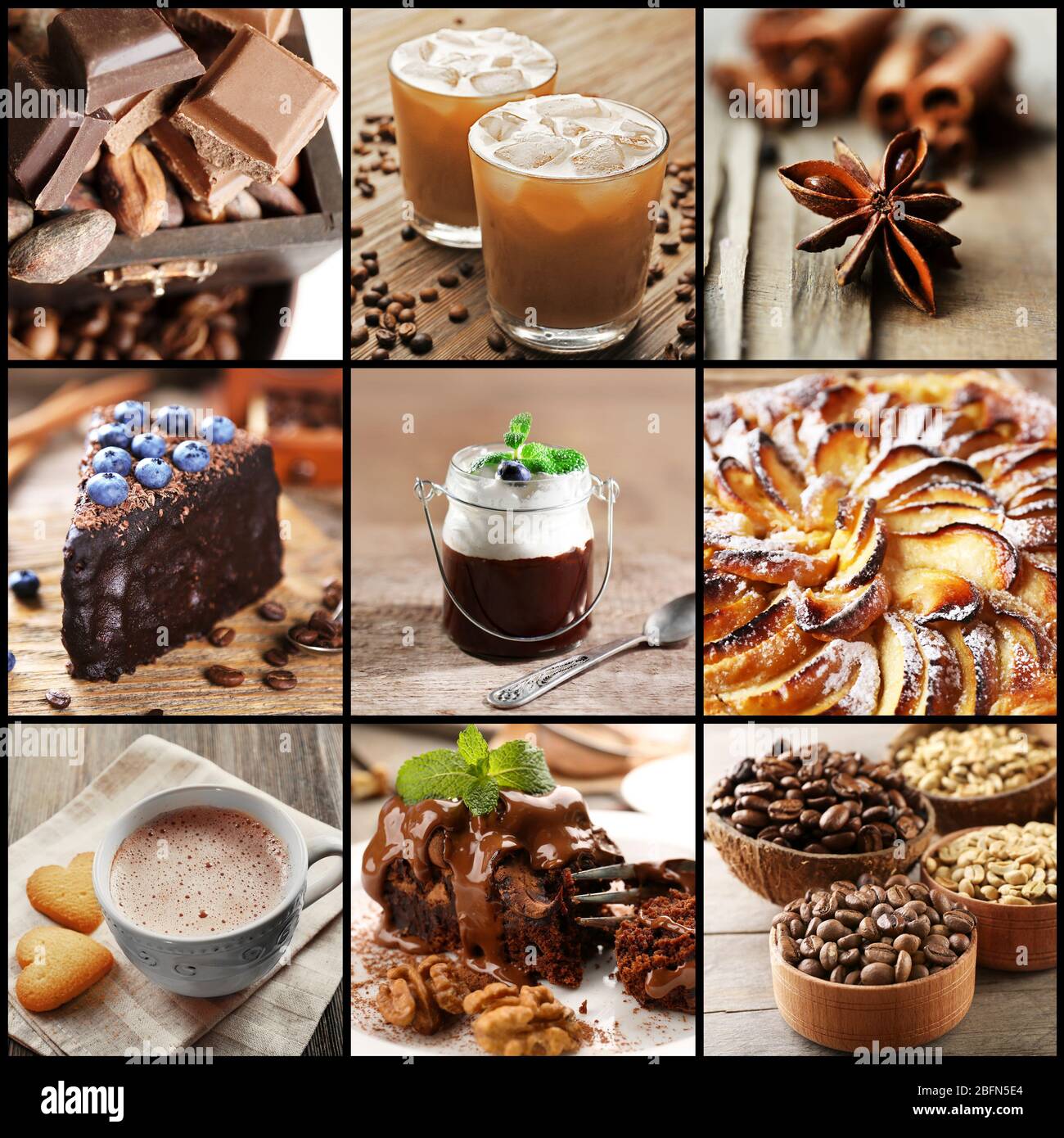 Coffee, themed collage Stock Photo - Alamy