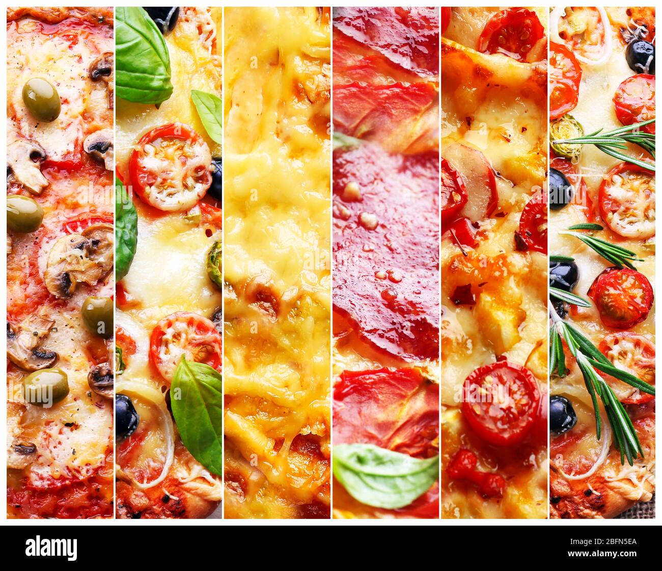 Set of different pizza Stock Photo - Alamy