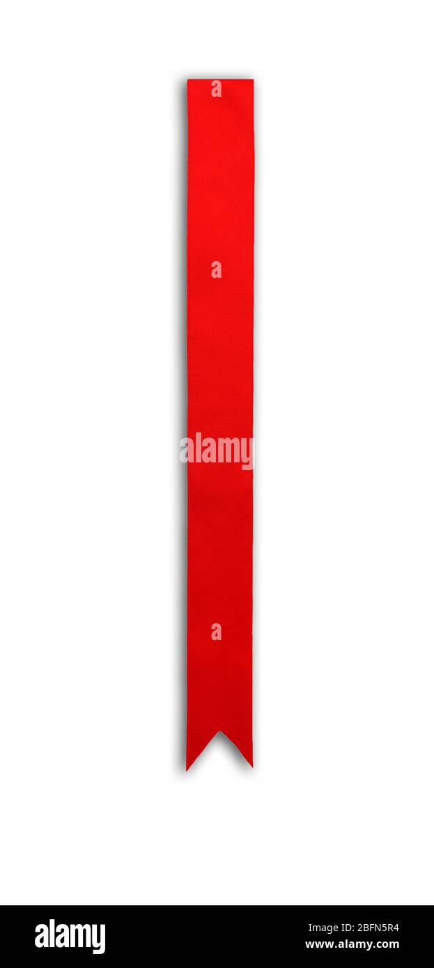 Red ribbon isolated on white Stock Photo - Alamy