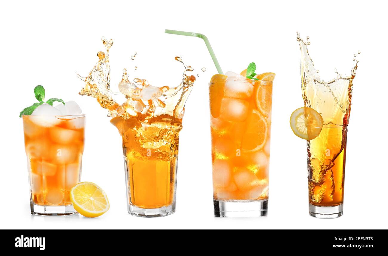 Fresh green iced tea flowing hi-res stock photography and images - Alamy