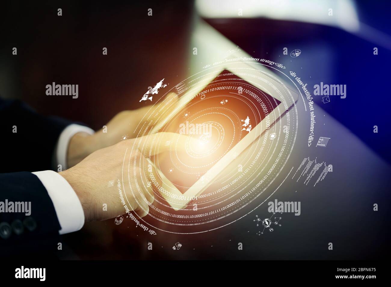 Businessman tablet high tech hi-res stock photography and images - Alamy