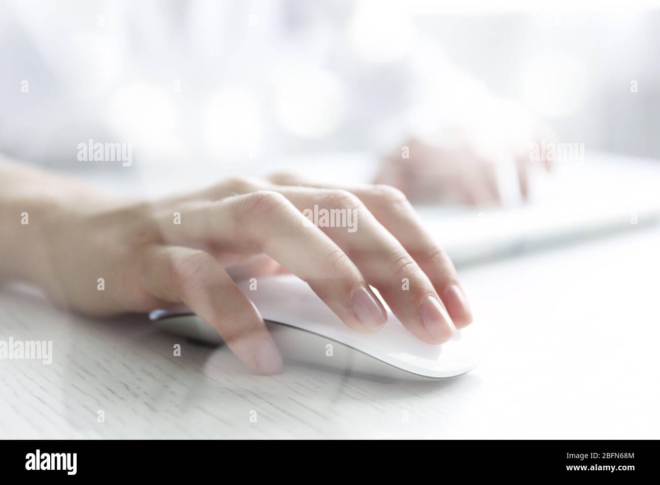 Touching hands through glass hi-res stock photography and images - Alamy