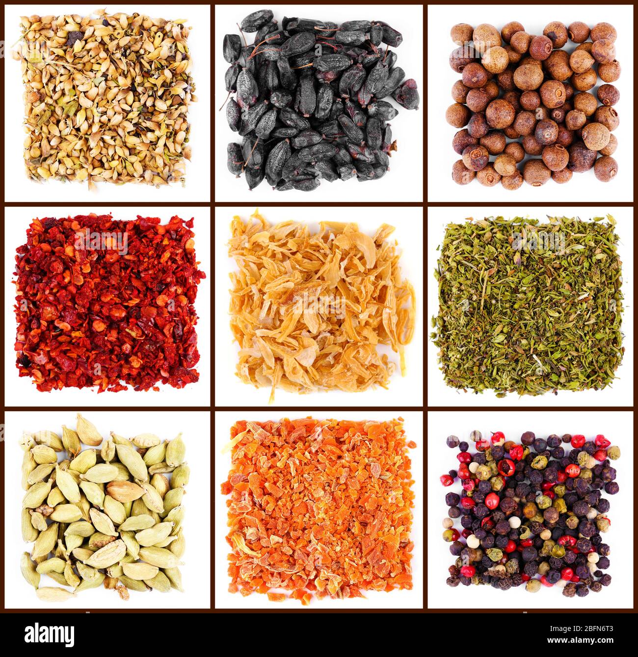 Set of different spices, isolated on white Stock Photo - Alamy