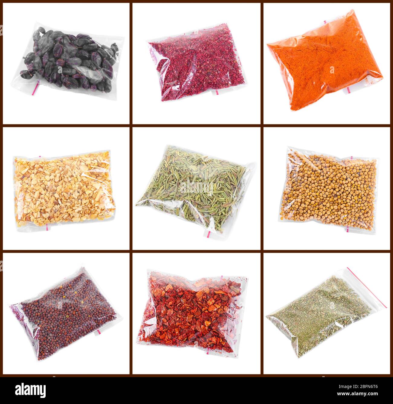 Set of different spices, isolated on white Stock Photo - Alamy