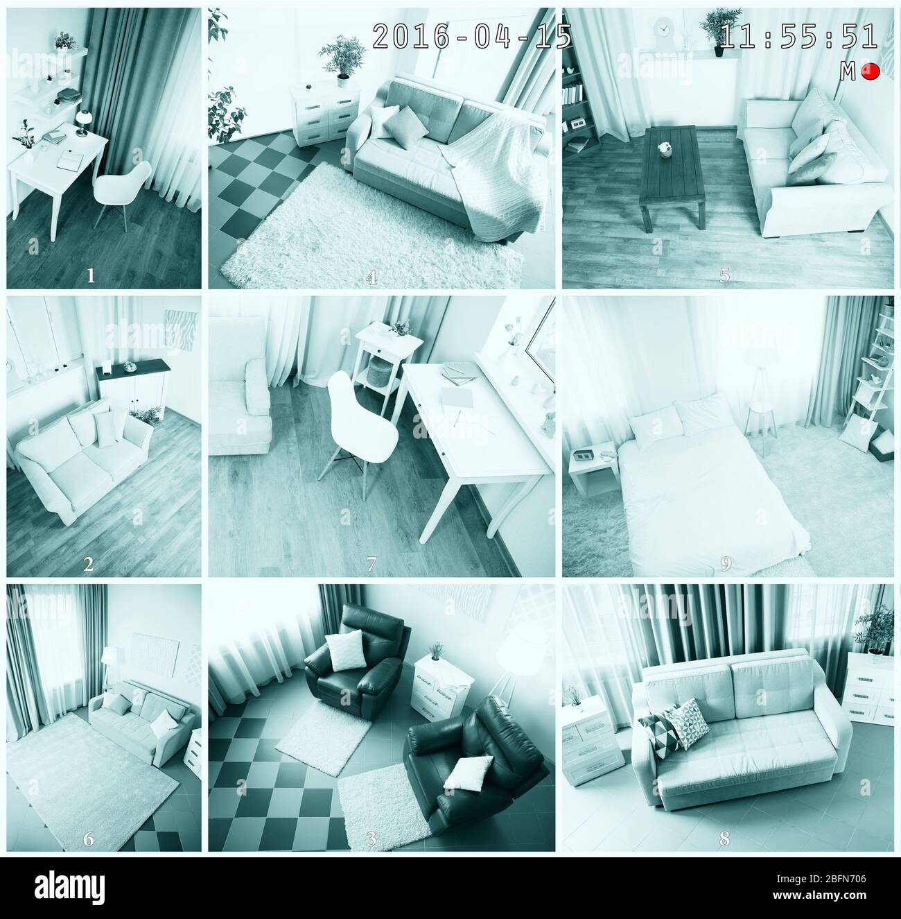 Security CCTV camera in home. Home security system concept Stock Photo ...