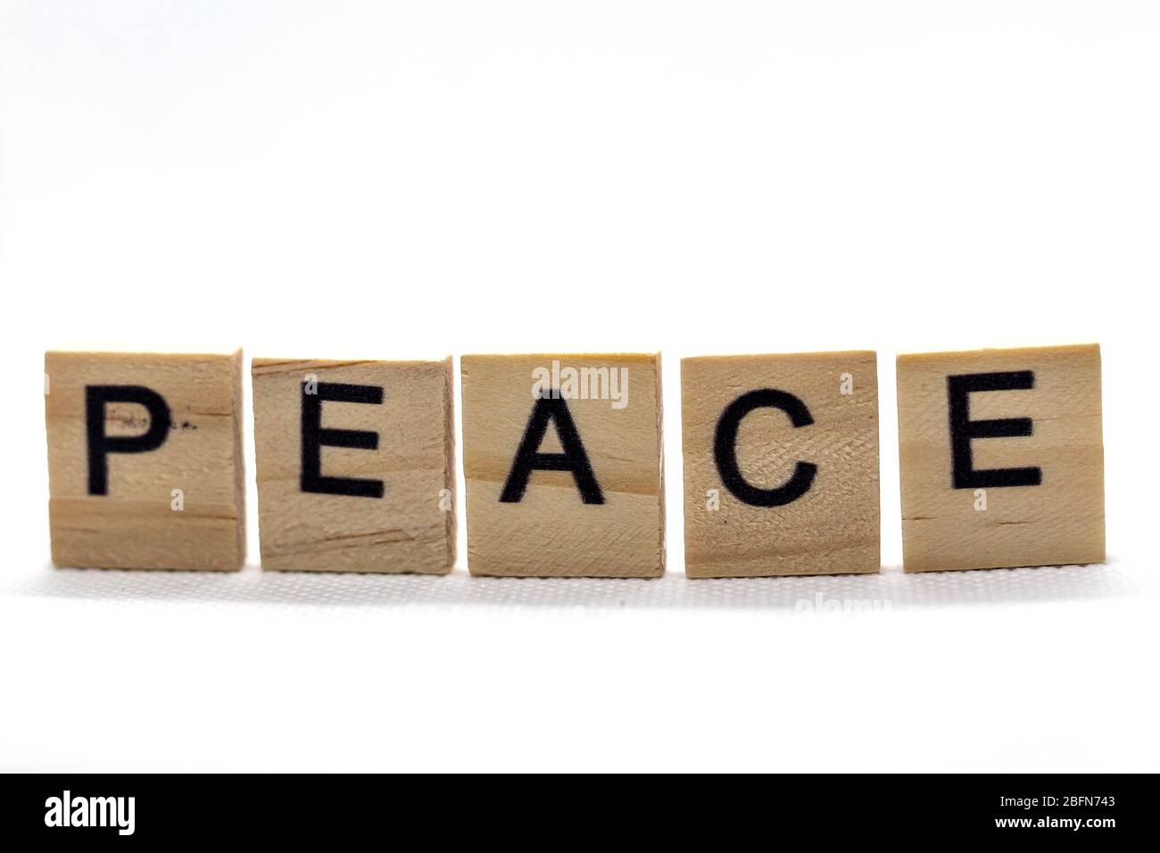 Peace, letters with a white background Stock Photo - Alamy