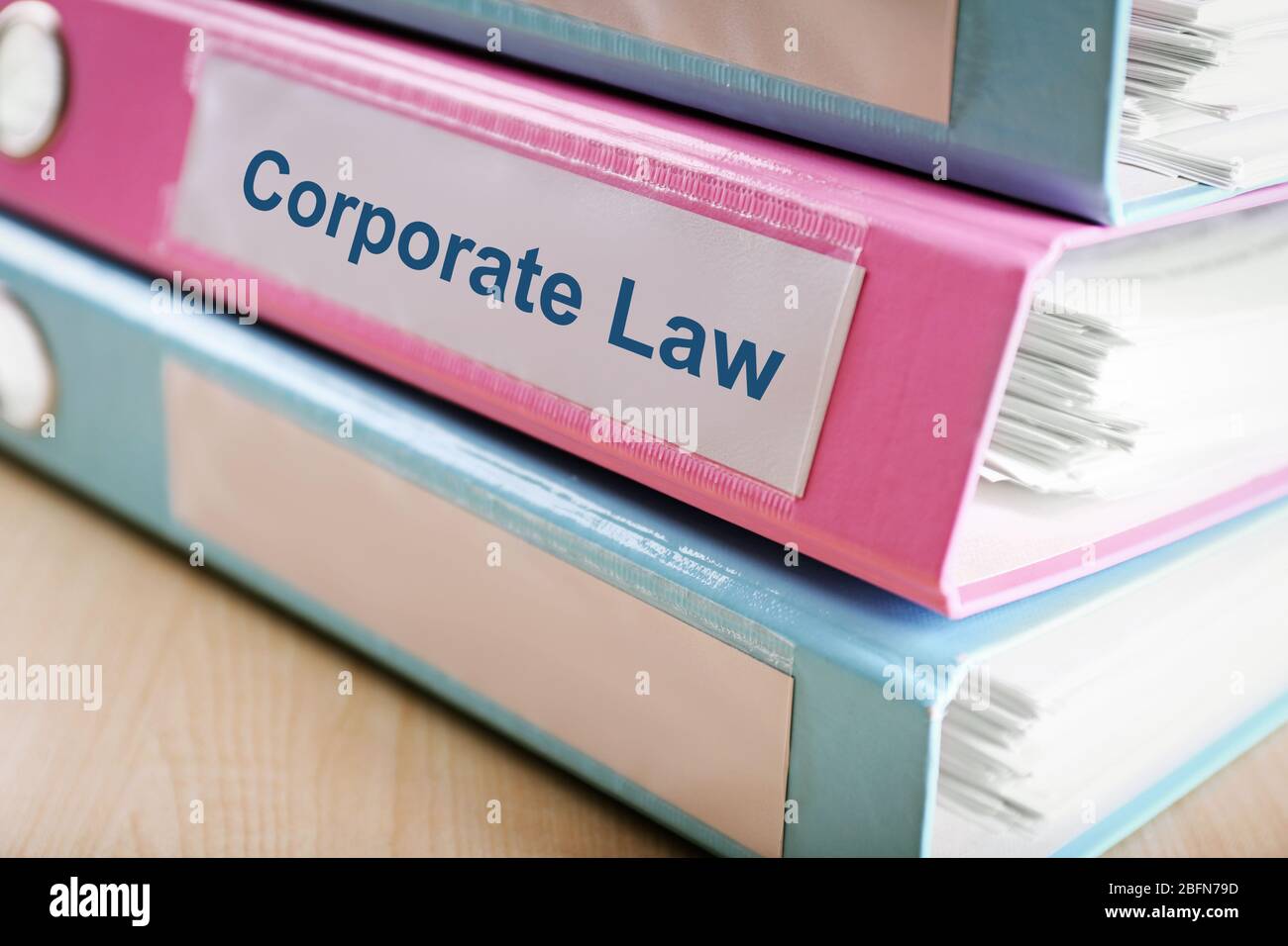 Folders with label Corporate Law Stock Photo - Alamy