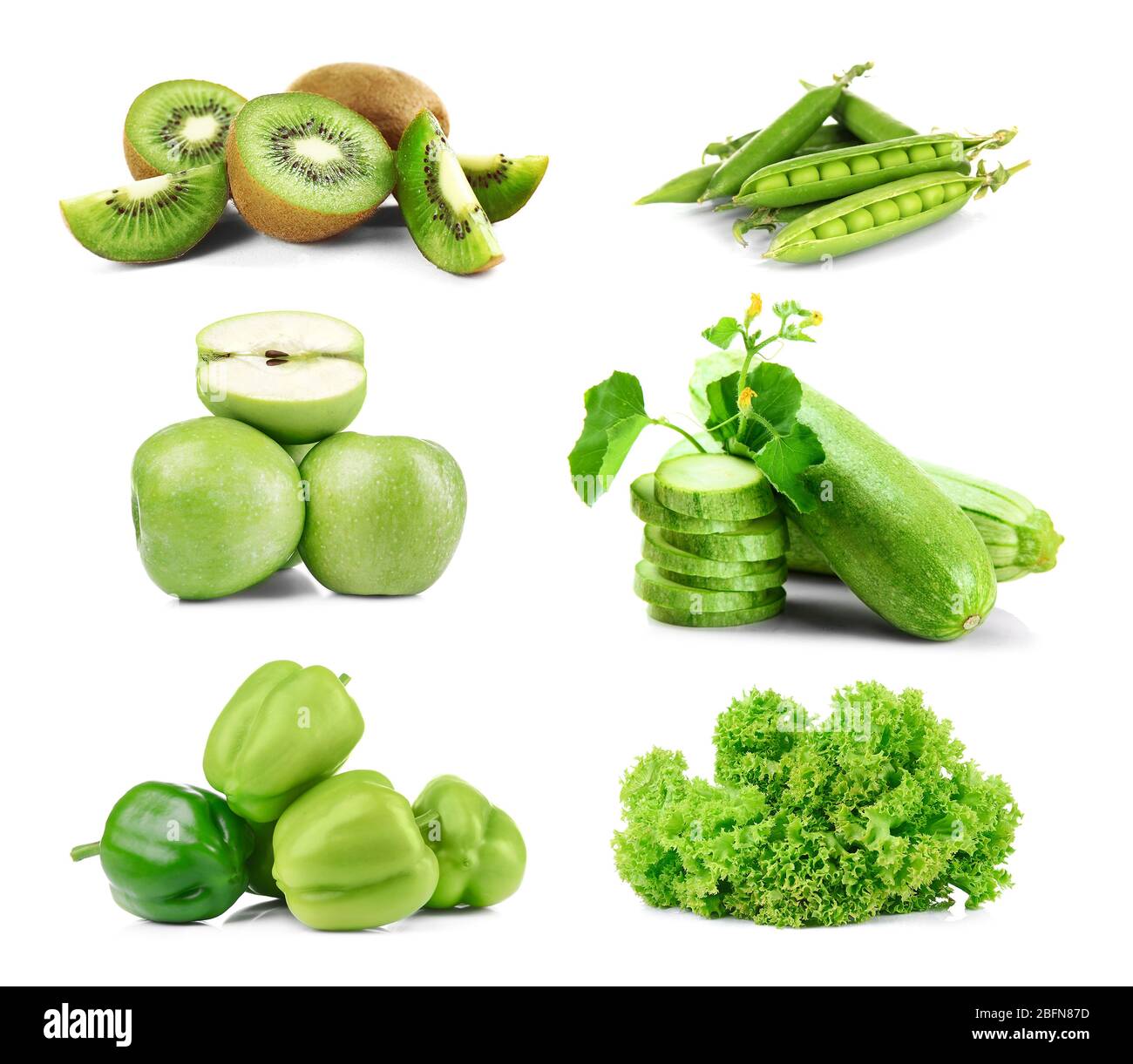 Organic food on white background Stock Photo - Alamy