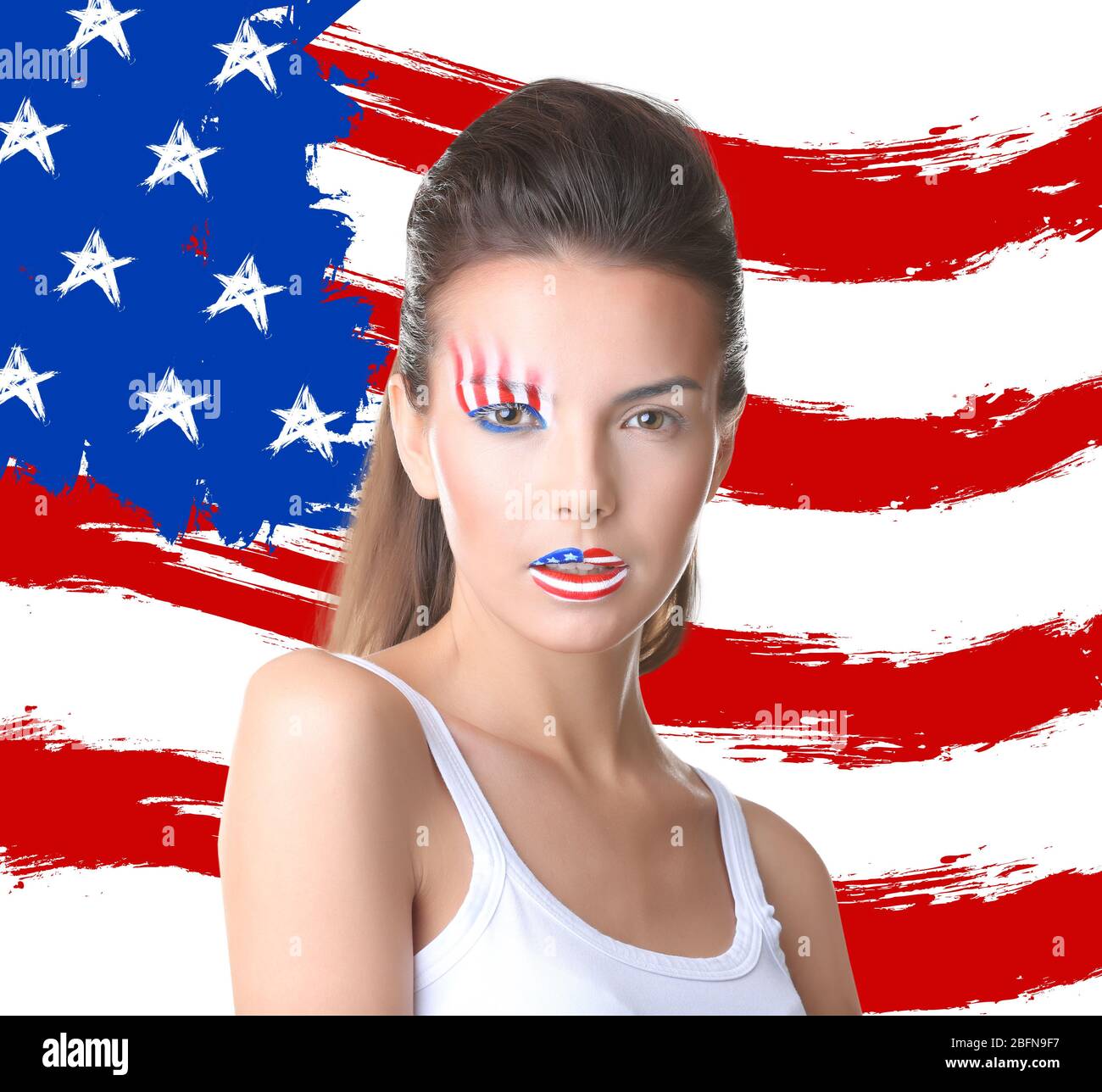 Fourth of july makeup hi-res stock photography and images - Alamy