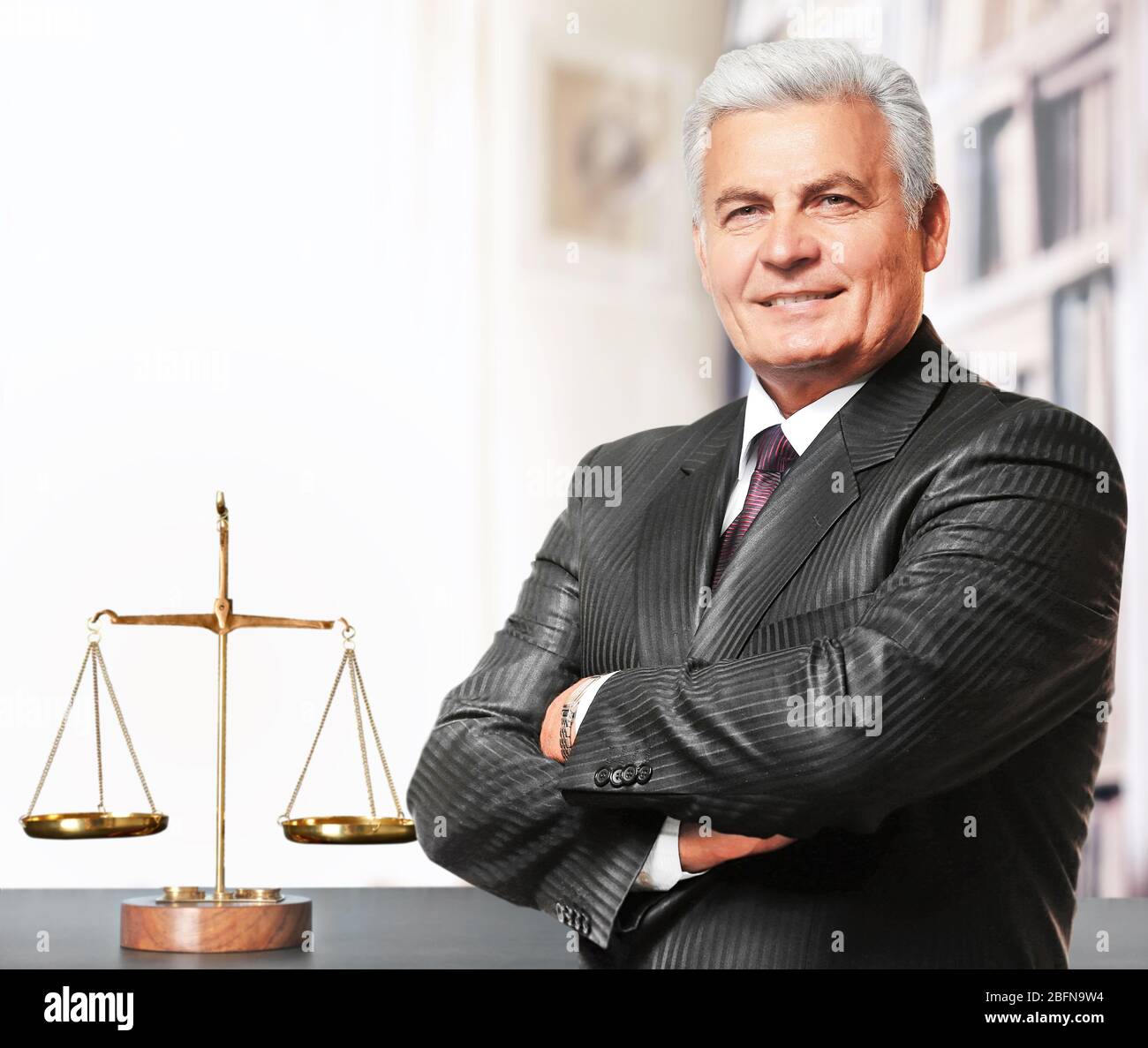 Senior man at office. Law and justice concept Stock Photo - Alamy