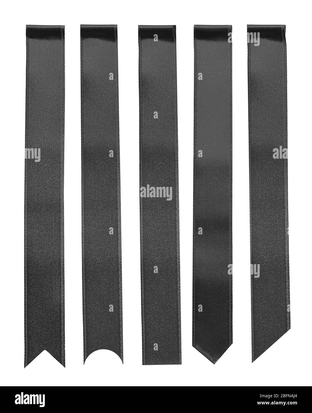 Collage of black bookmarks on white background Stock Photo - Alamy