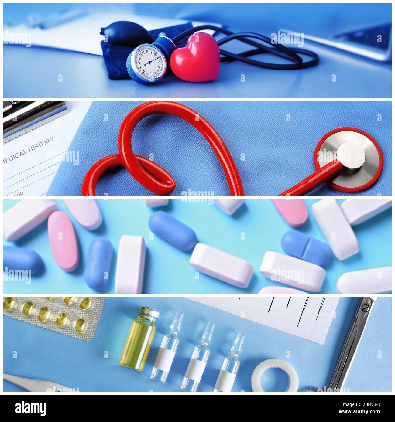 Cardiology collage. Medicine and health care concept Stock Photo - Alamy