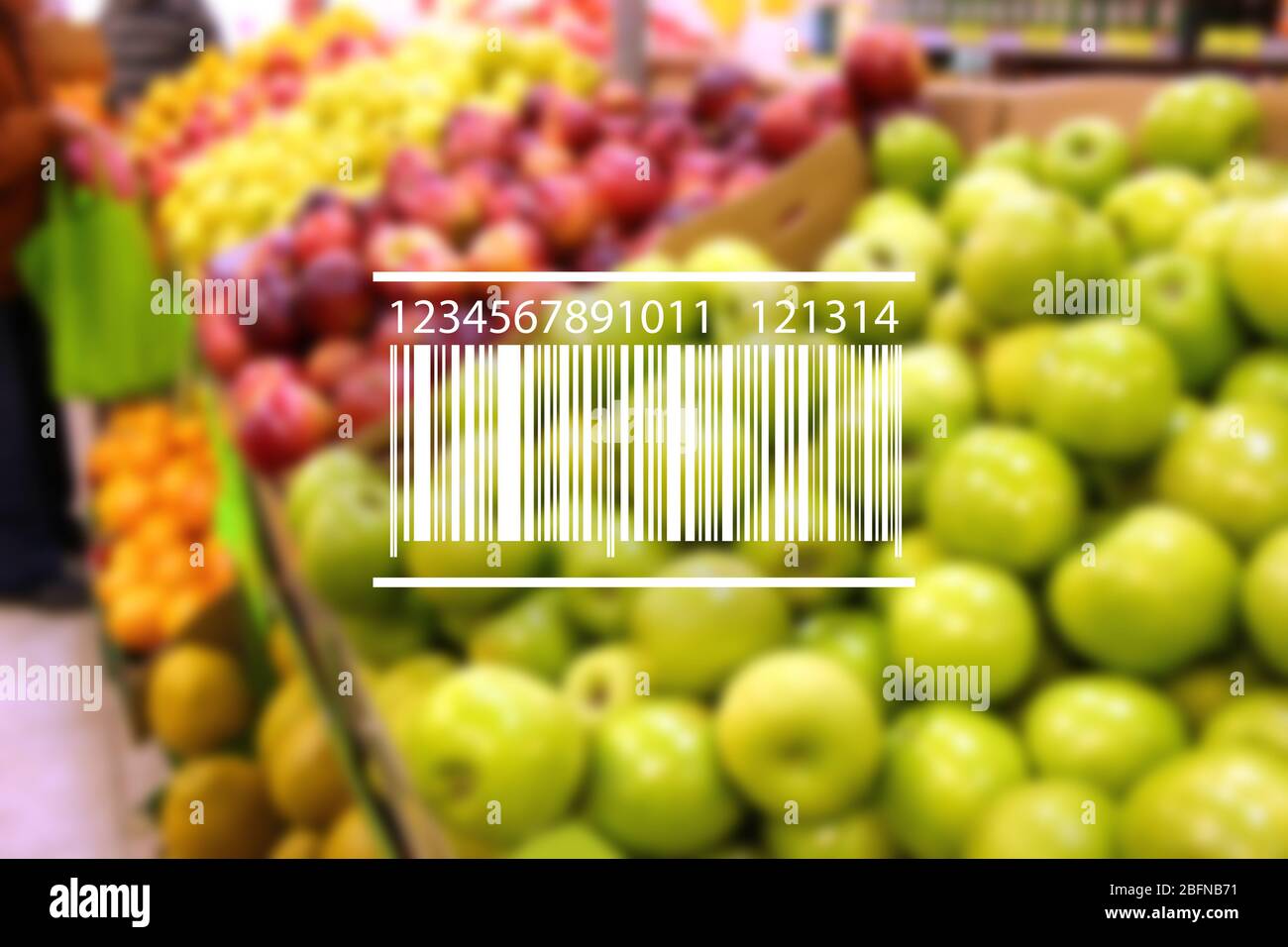 Fruit vegetable organic barcode fresh hi-res stock photography and ...