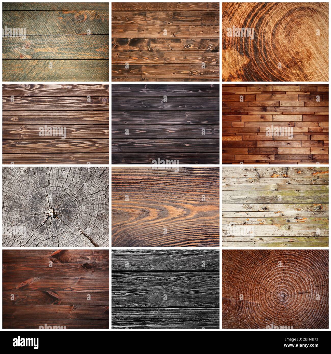Collage of different wooden textures Stock Photo - Alamy