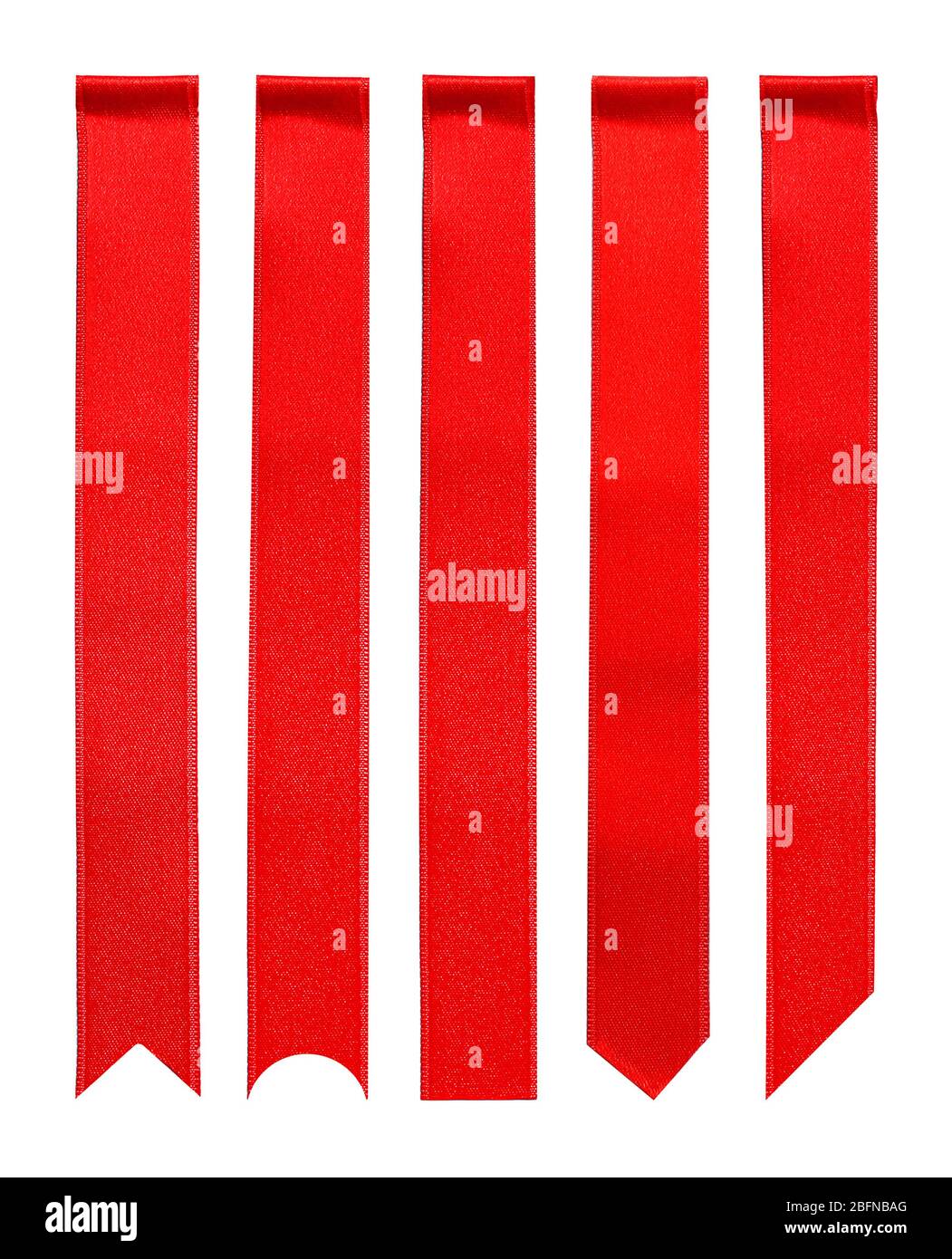 Collage of red bookmarks on white background Stock Photo - Alamy