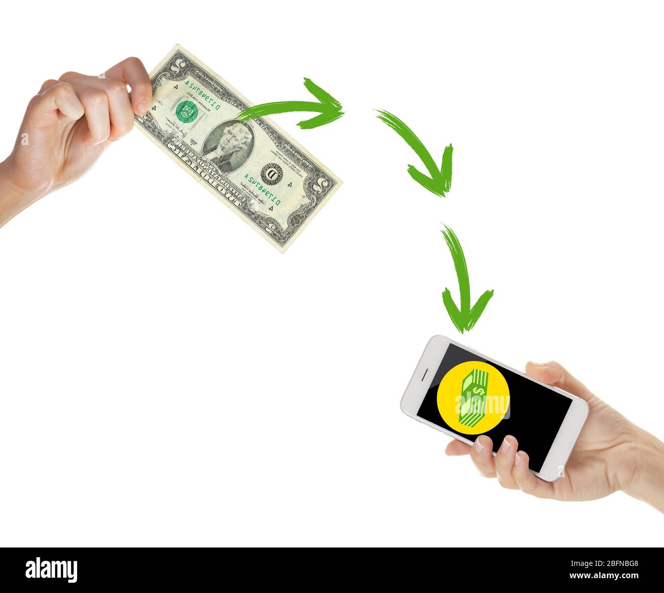 Receive transaction Cut Out Stock Images & Pictures - Alamy