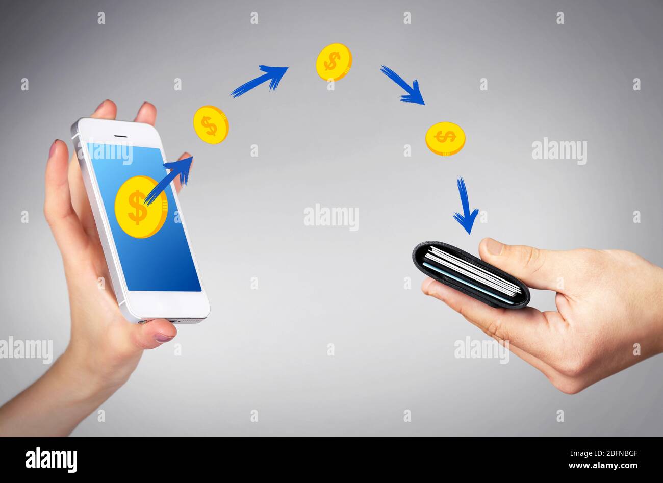 Modern technology and online transaction concept Stock Photo - Alamy