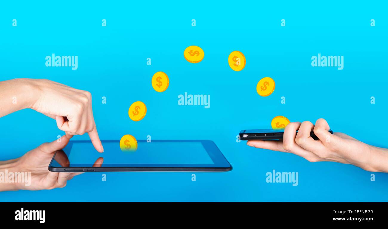 Modern technology and online transaction concept Stock Photo - Alamy