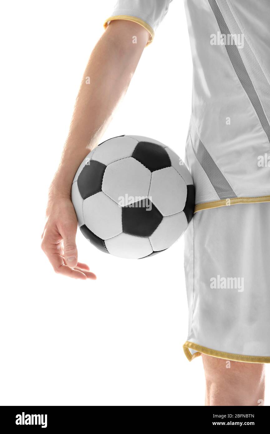 Football player holding ball on hi-res stock photography and images - Alamy